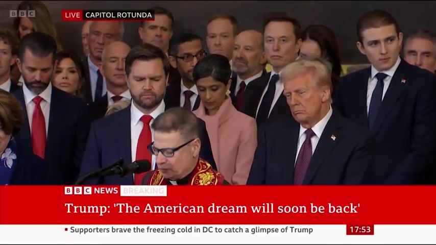Elon Musk's Moment at the Inauguration: Captured by BBC | [meme.am]