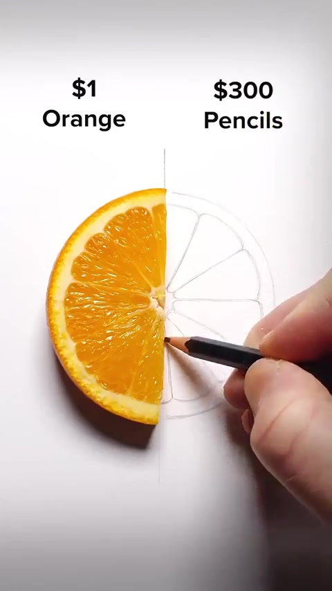 Artist Howard Lee Elevates the Orange Slice Drawing Challenge! | [meme.am]